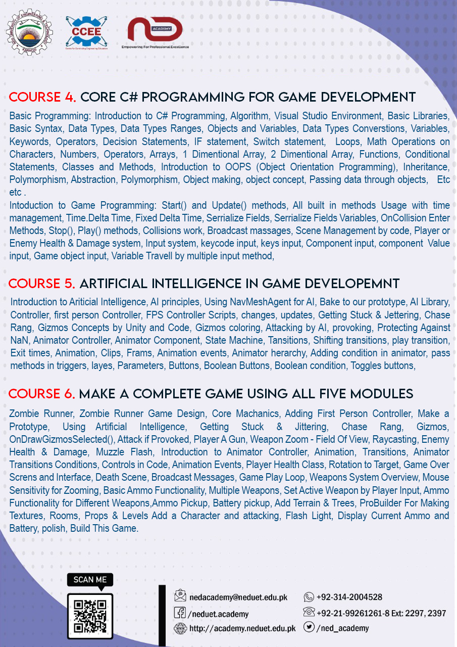 UGD in Game Designing And Development Technology | NED Academy - CCEE ...